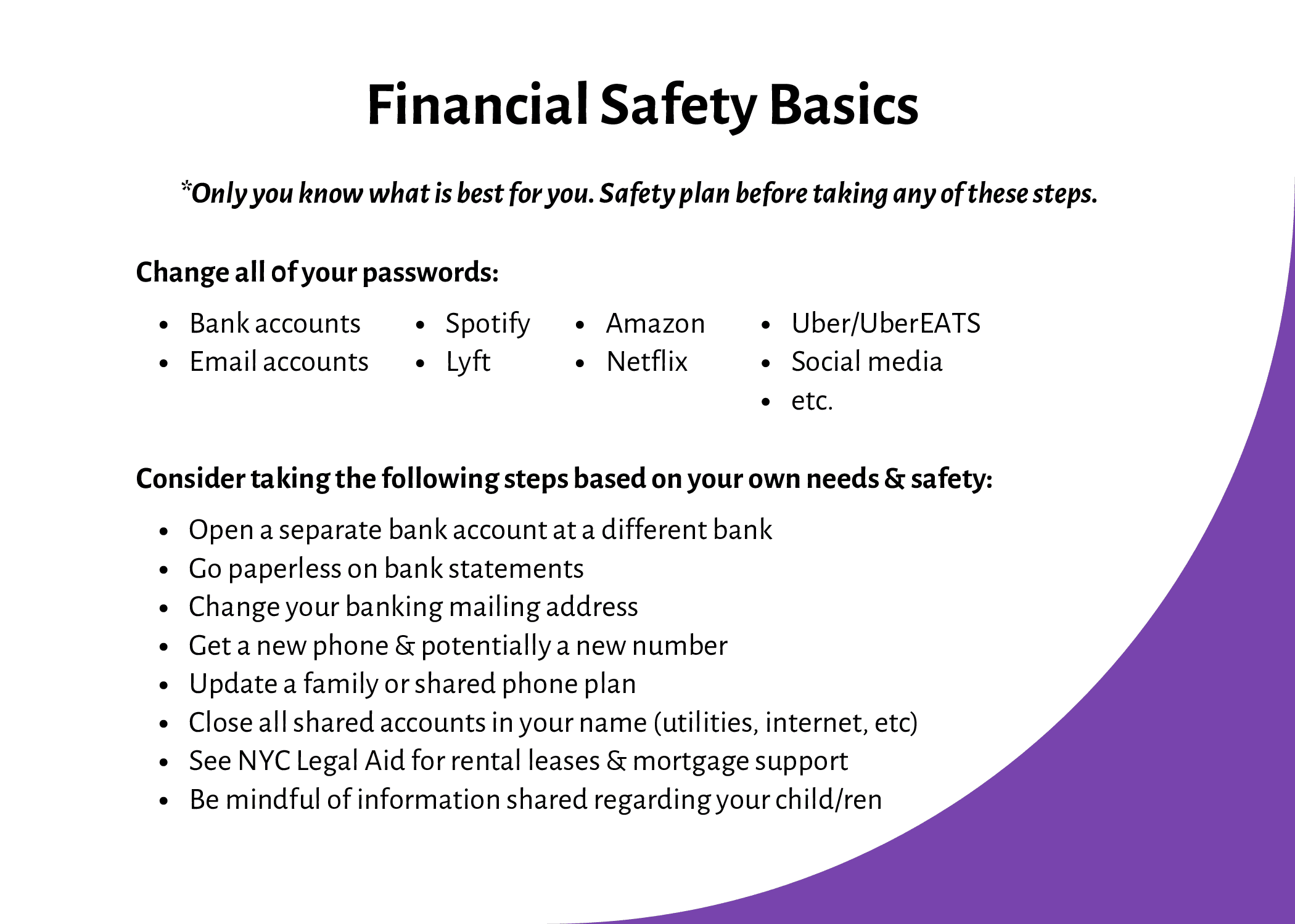 Signs of Financial Abuse | Safe Horizon